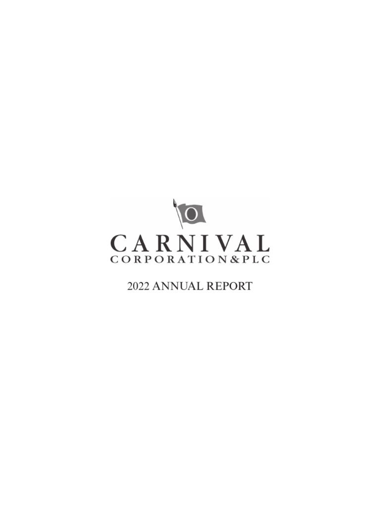 Carnival Corporation & PLC 2022 Annual Report | PDF | Cruise Ship | Stocks