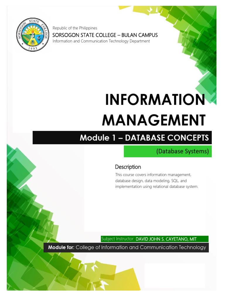 Module 1 - Database Systems | PDF | Databases | Metadata Module 1 - Database Systems | PDF | Databases | Metadata