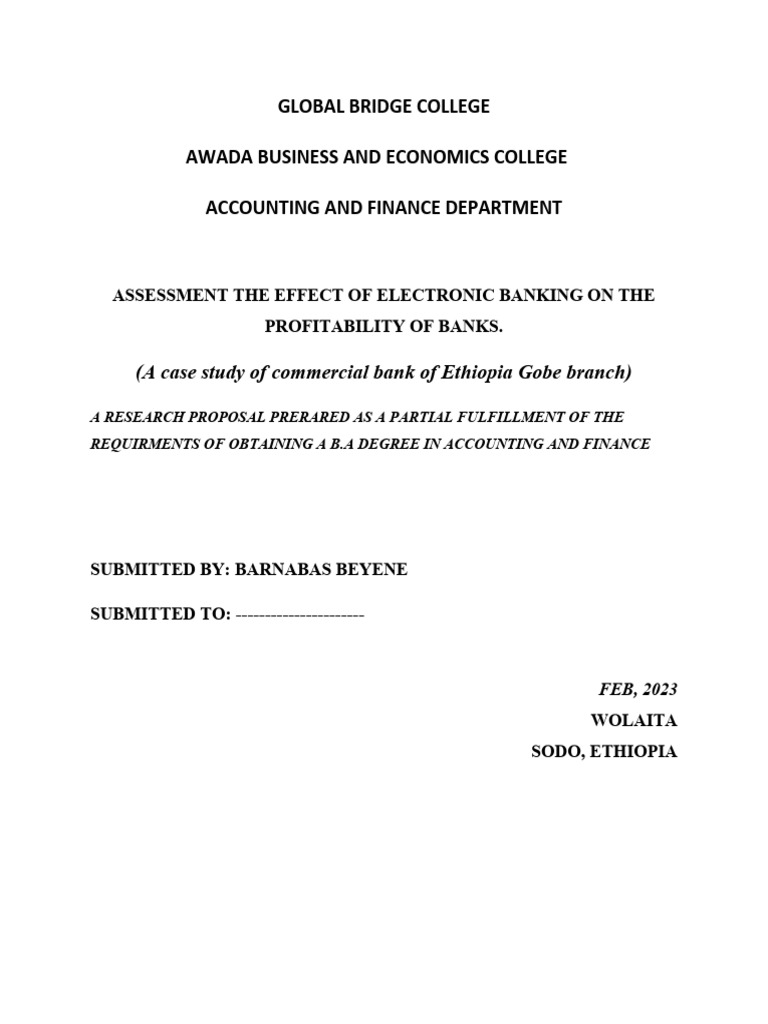 Barnabas proposal | PDF | Online Banking | Banks & Banking