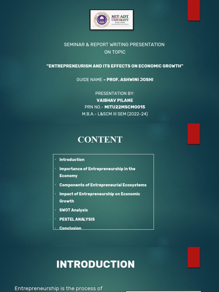 Entrepreneurism and Its Effects On Economic Growth | PDF ...