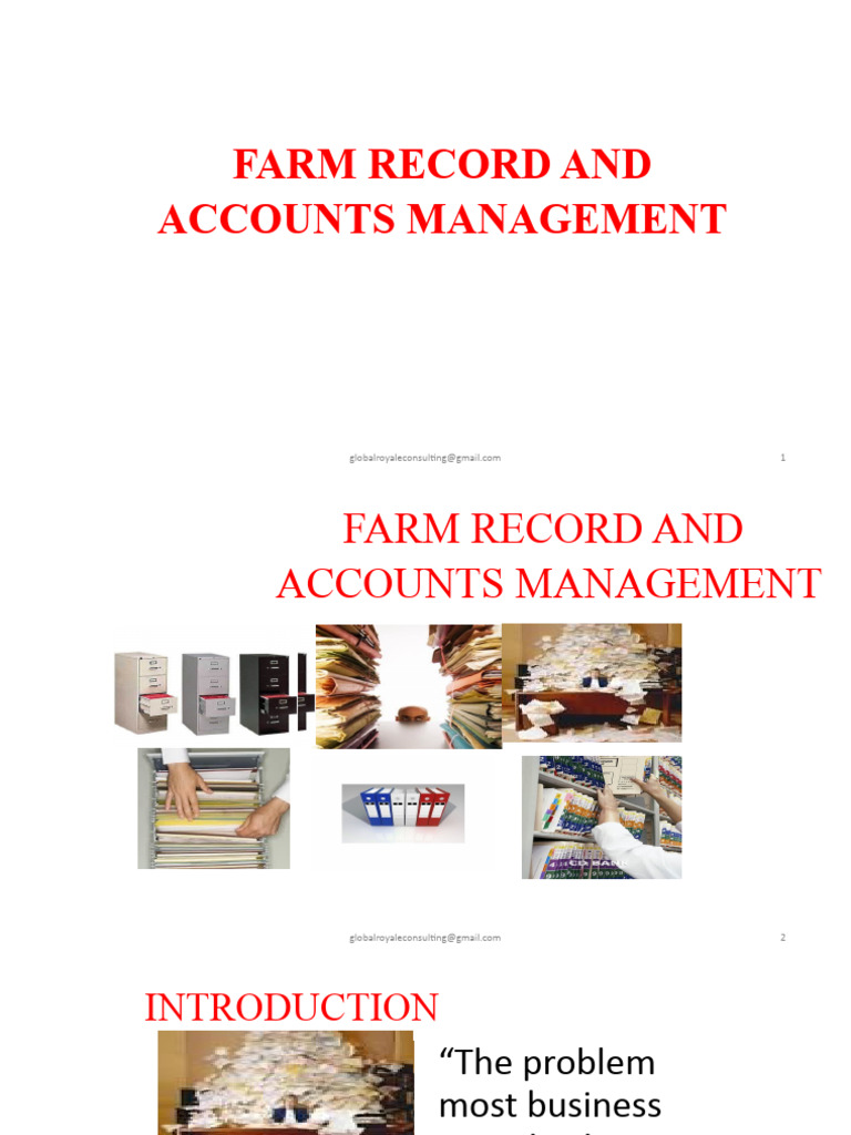 Farm Record Keeping and Financial MGT | PDF | Expense | Farms