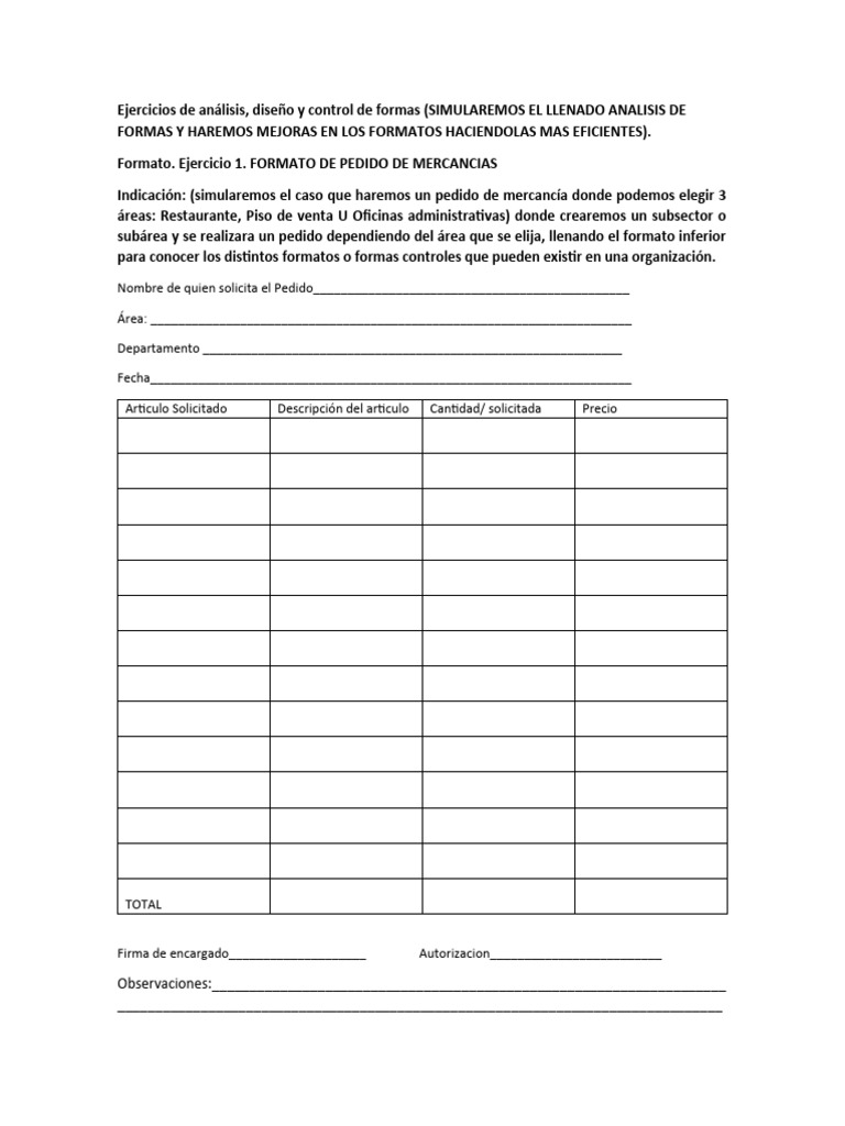 Ejercicios 3. Formatos Control | PDF | Business | Economias