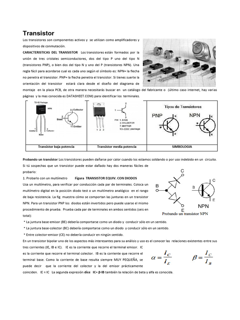 Transistor | PDF | Relé | Transistor