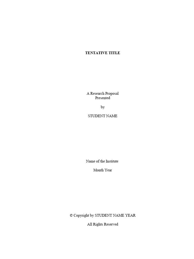 First Assignment - Template - Research Proposal | PDF | Methodology | Goal