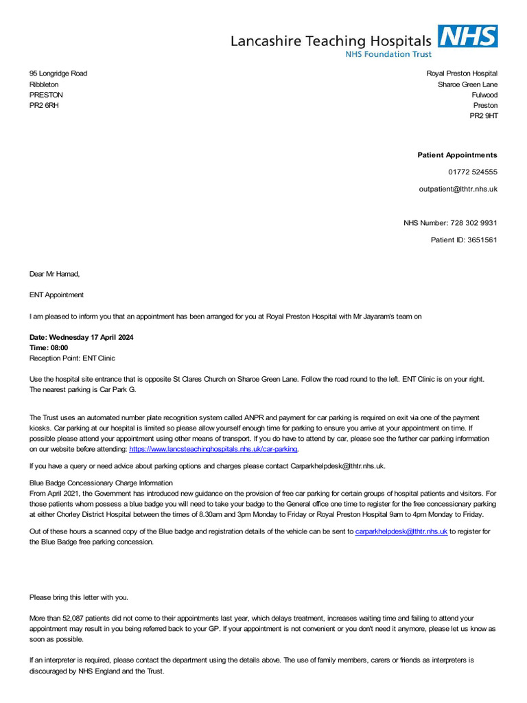 Patient Portal Correspondence | PDF | National Health Service | Health ...