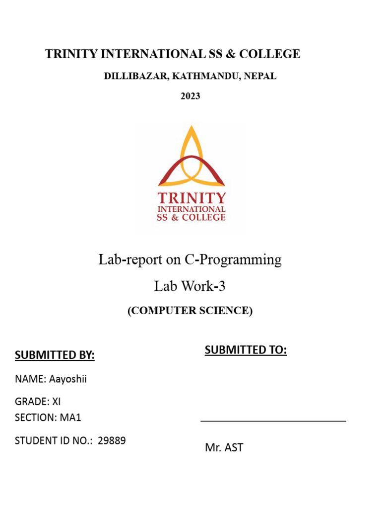 lab work 3 Trinity | PDF