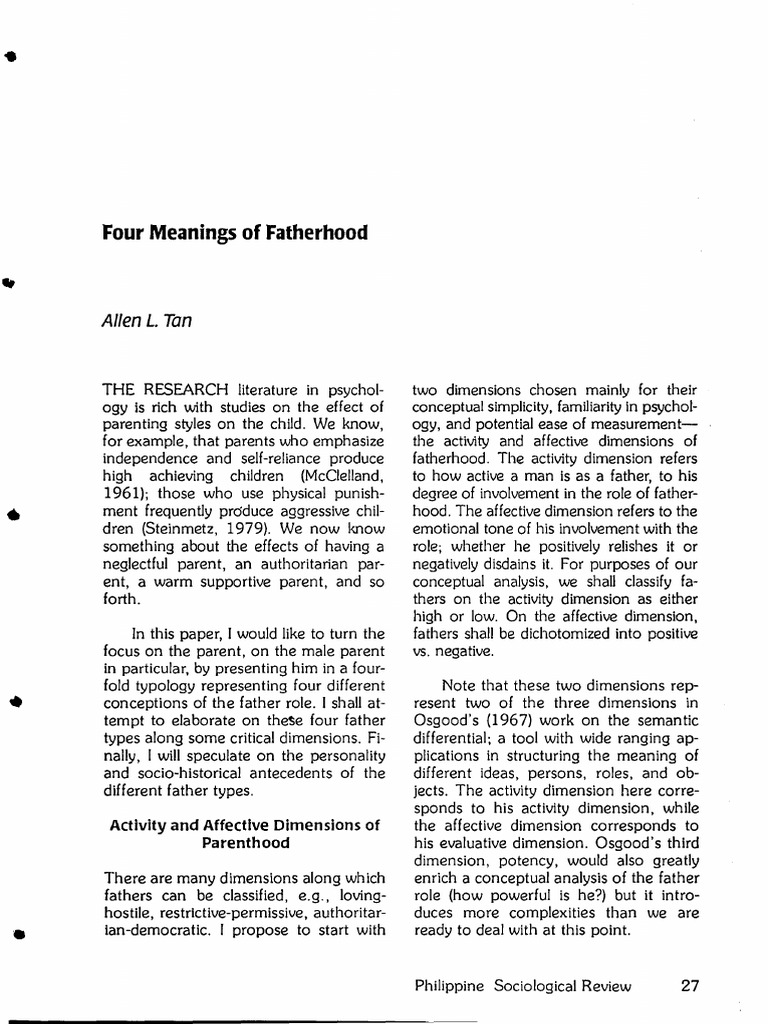 06 - Four Meanings of Fatherhood | PDF | Father | Parenting