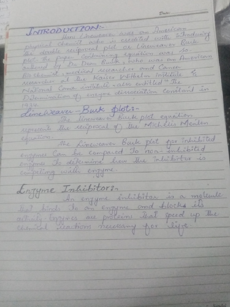 Presentation Lineweaver Burk Equation | PDF