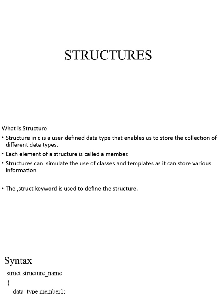STRUCTURES | PDF | Computer Program | Programming