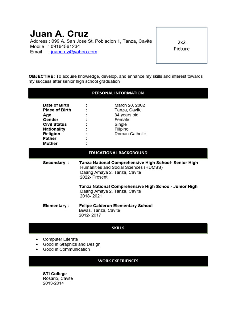 Template RESUME | PDF