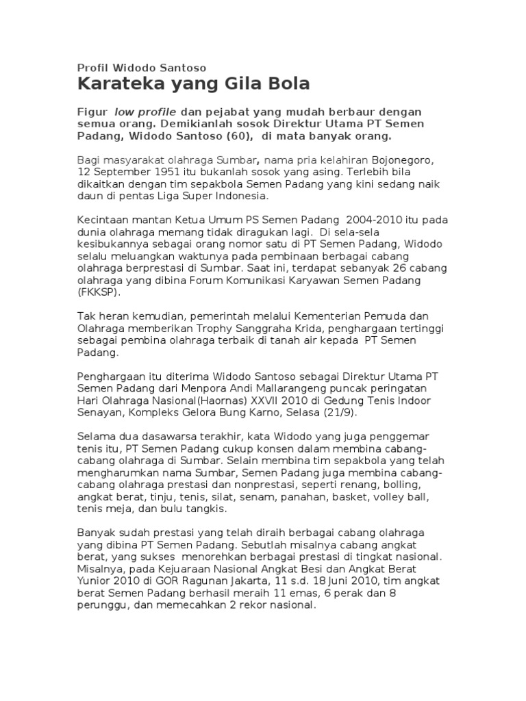 Profil Pak Widodo | PDF