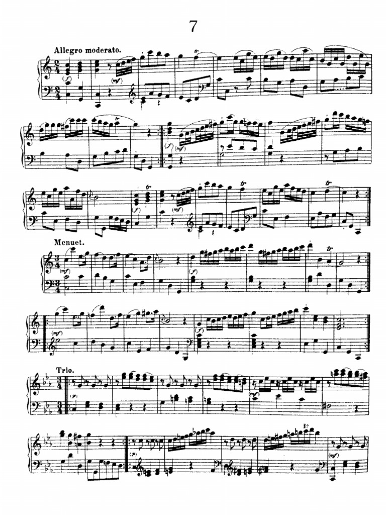 Sonatas Hob XVI 7 | PDF