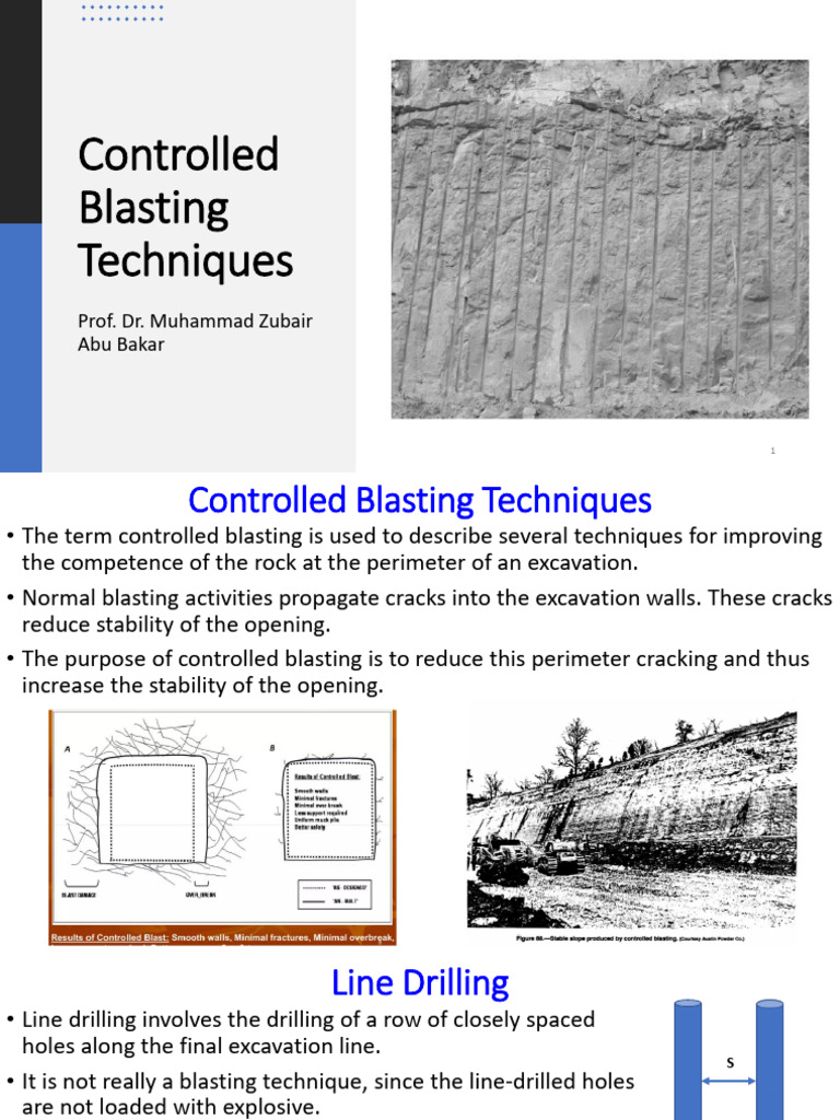 Controlled Blasting Techniques Overview | PDF | Drilling | Cartridge ...