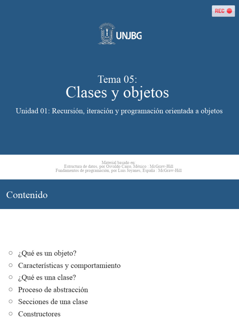 05 Objetos Y Clases Pdf Objeto Informática Programación