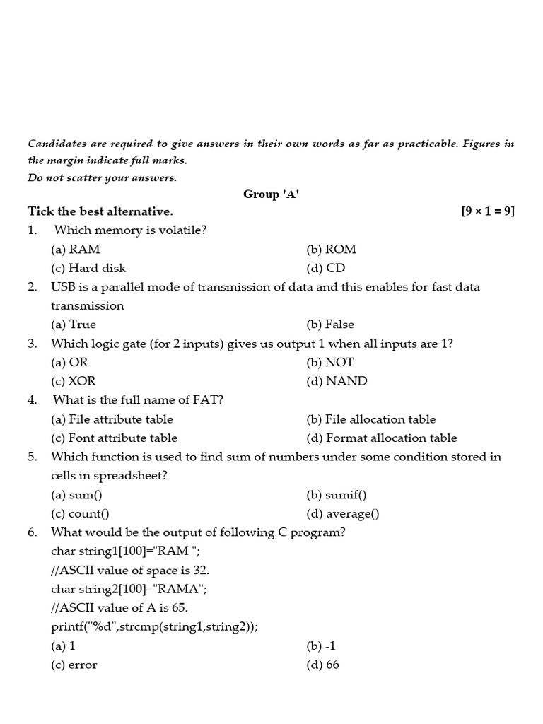 Xi Computer Science Set 4 Pdf Computing Computer Programming 1881