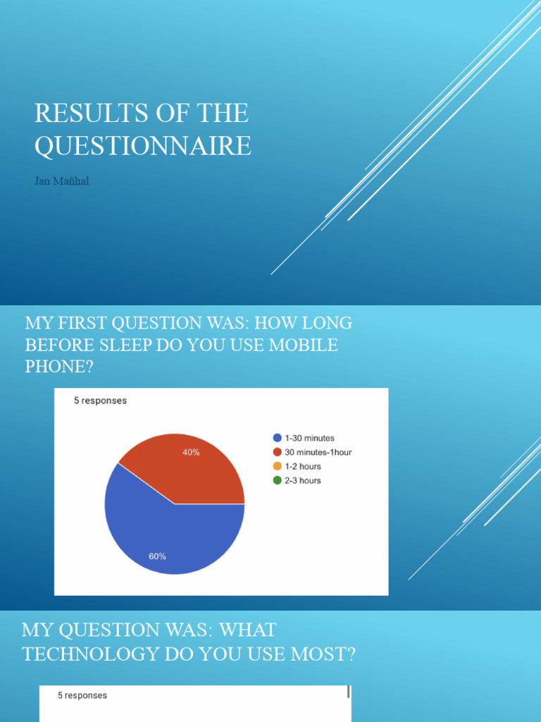 Mobile Phone Usage Questionnaire Results | PDF