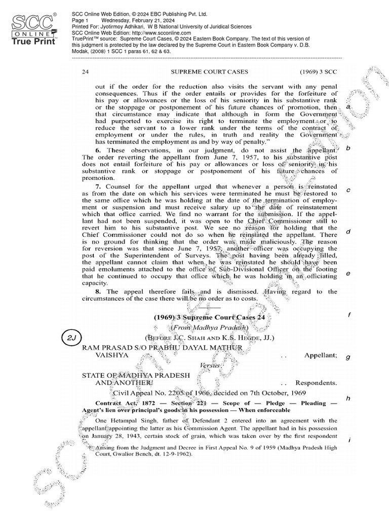 TP 1969 3 SCC 24 28 Drjyotirmoyadhikary Gmailcom 20240221 225241 1 5 | PDF | Justice | Crime ...