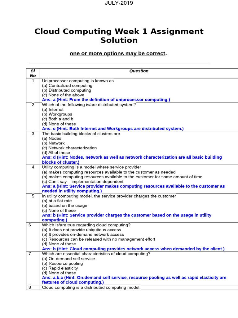 Cloud Computing Practice Questions | PDF | Xml | Xml Schema