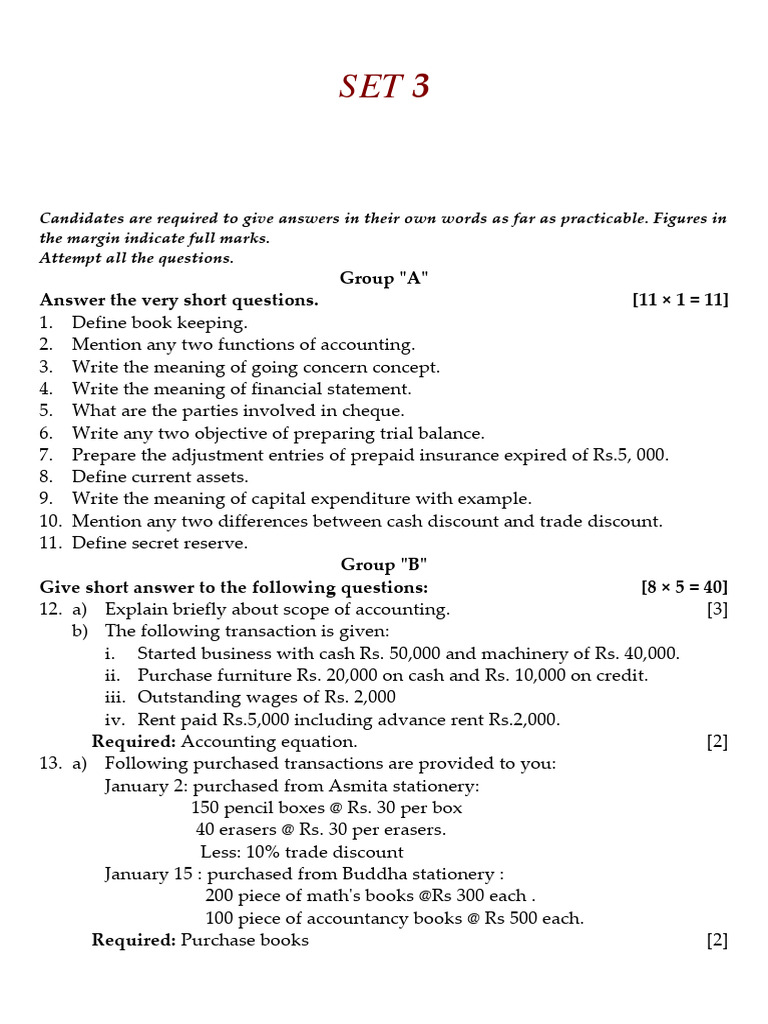 Xi Accounting Set 3 | PDF | Debits And Credits | Expense