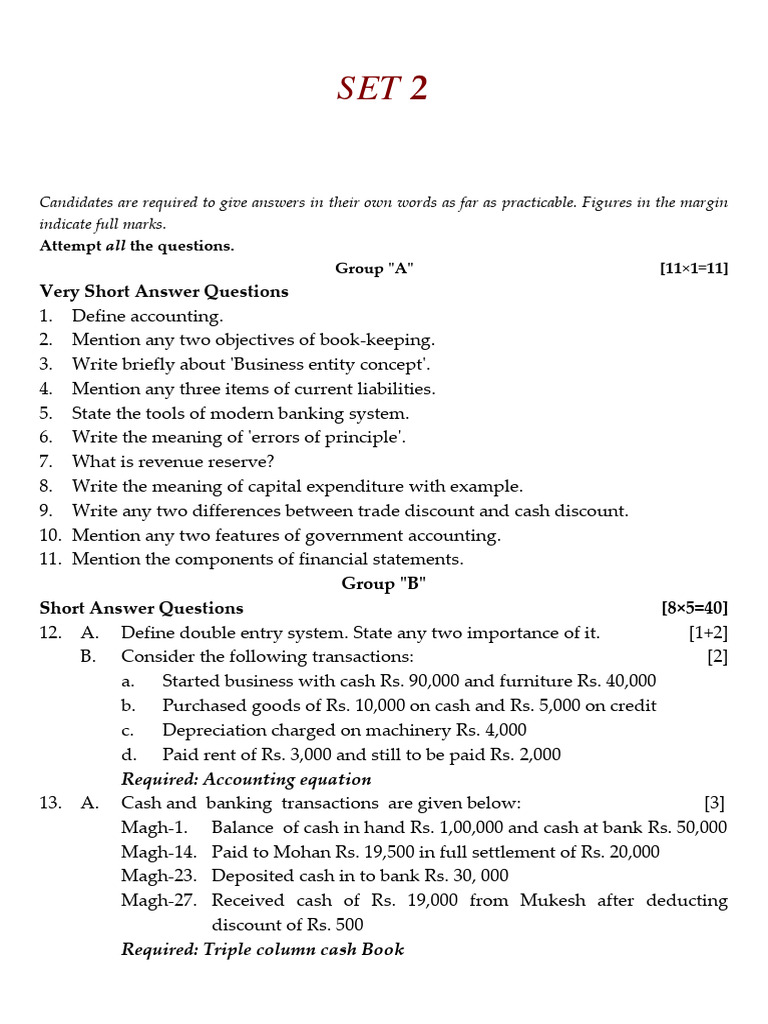 Xi Accounting Set 2 | PDF | Debits And Credits | Expense
