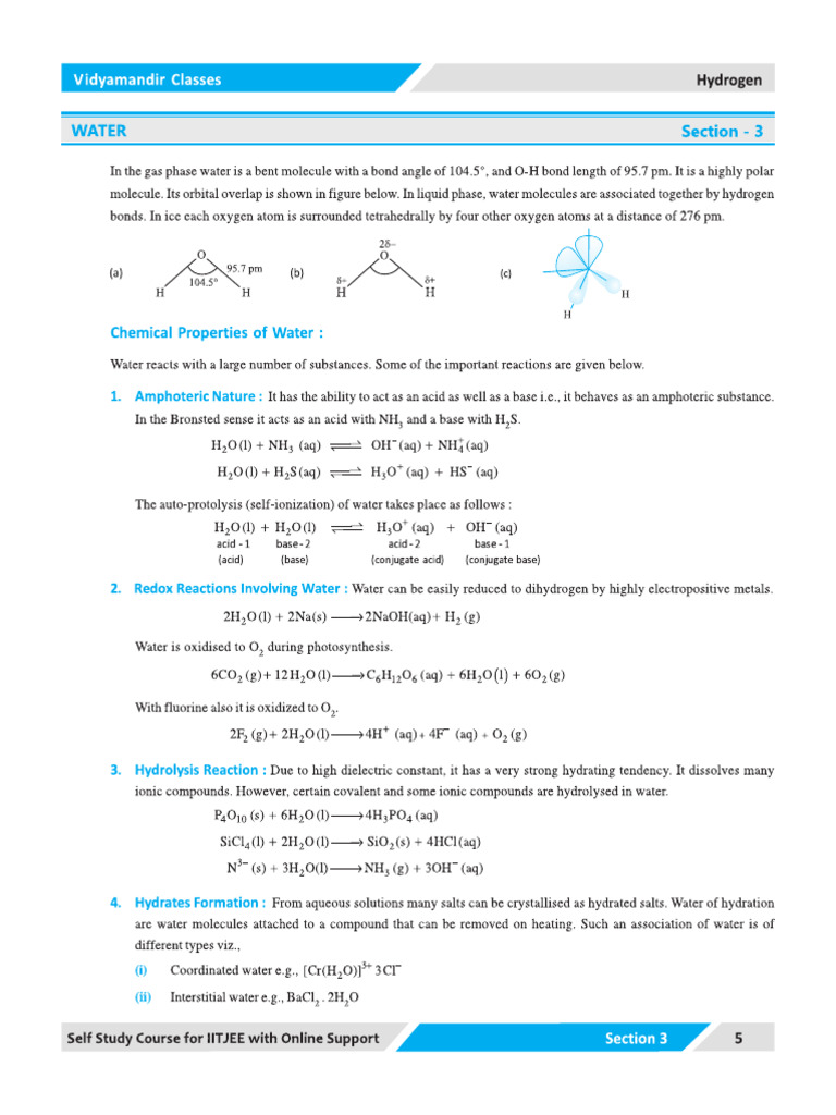 Hydrogen Section 3 | PDF
