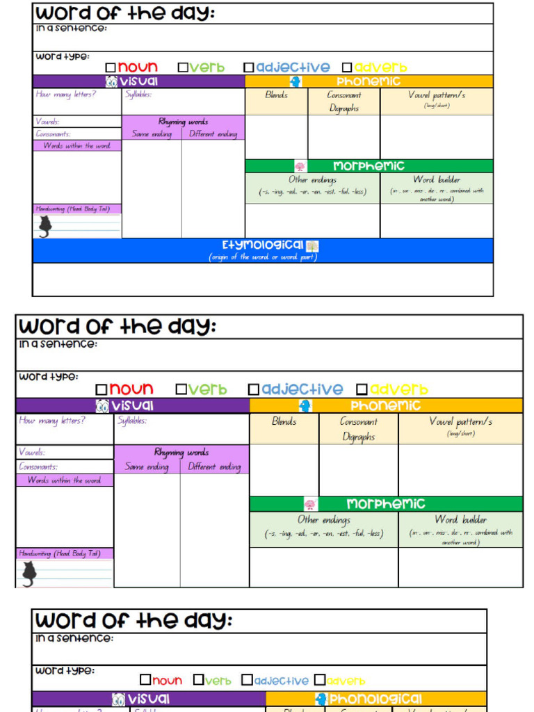 WordoftheDayTemplate 1 | PDF