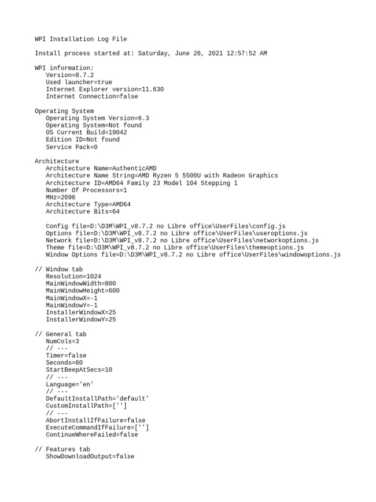 WPI_Log | PDF | Operating System | Microsoft Windows