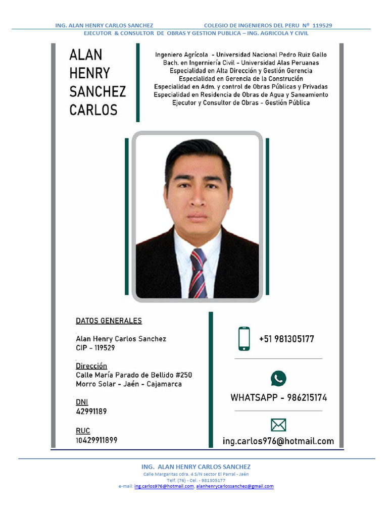 CV Alan | PDF | Ingeniería