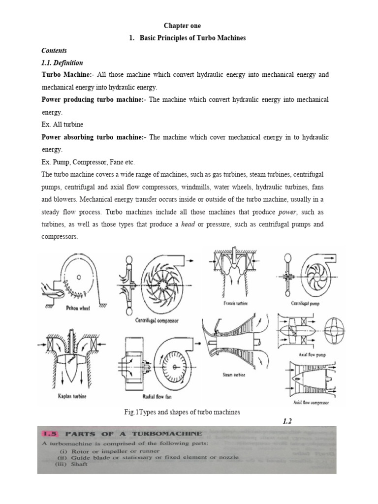 Principles and Classifications of Turbo Machines | PDF | Turbine | Pump