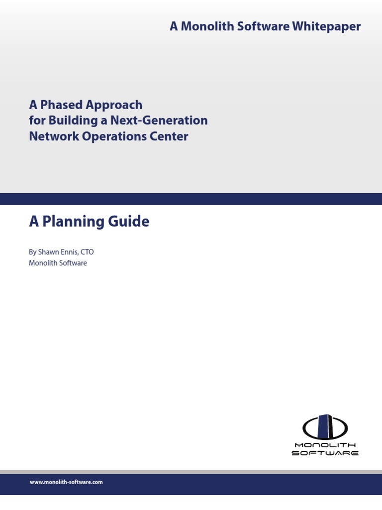 1346 Phased Approach Building Next Generation Network Operations Center ...