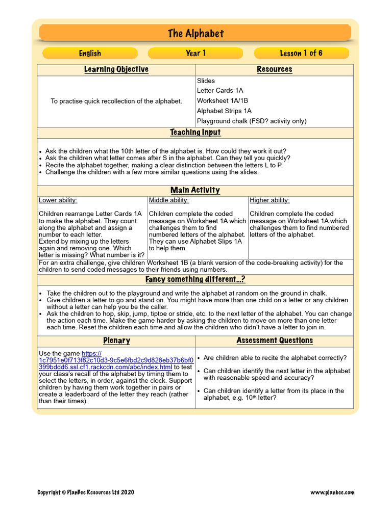 The Alphabet Plan1 | Download Free PDF | Cognitive Psychology | Cognition