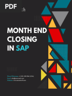 SAP Month End Closing Activities Guide | PDF | Accrual | Deferral