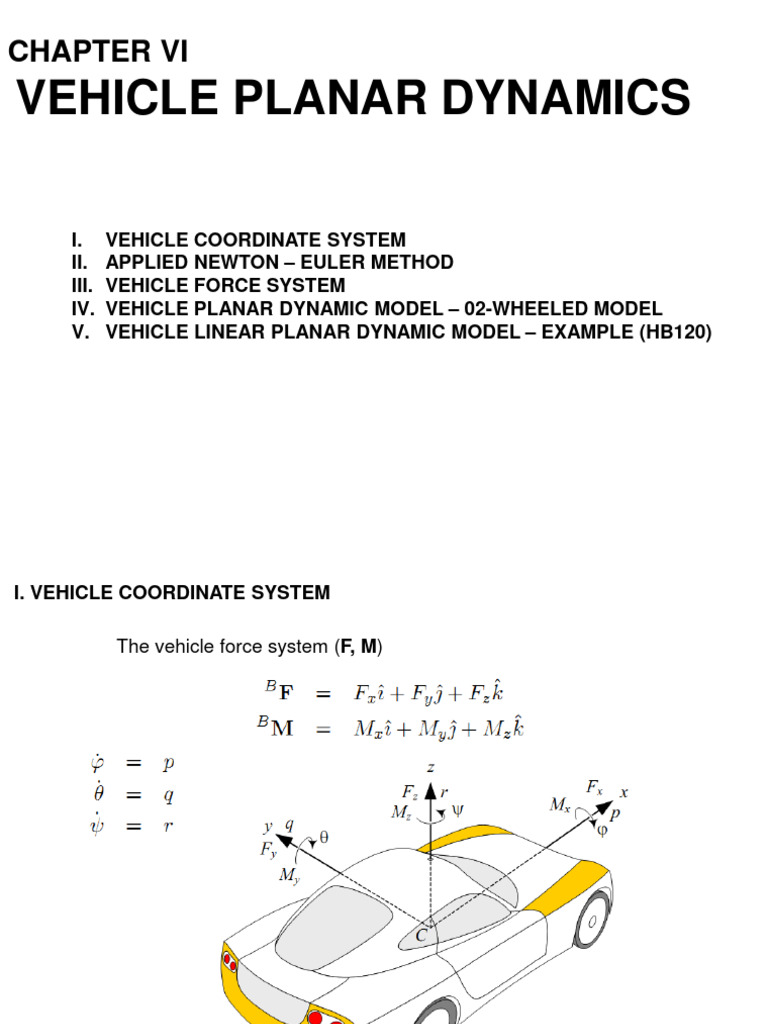 Chapter VI - Vehicle Planar Dynamics | PDF | Force | Mechanics