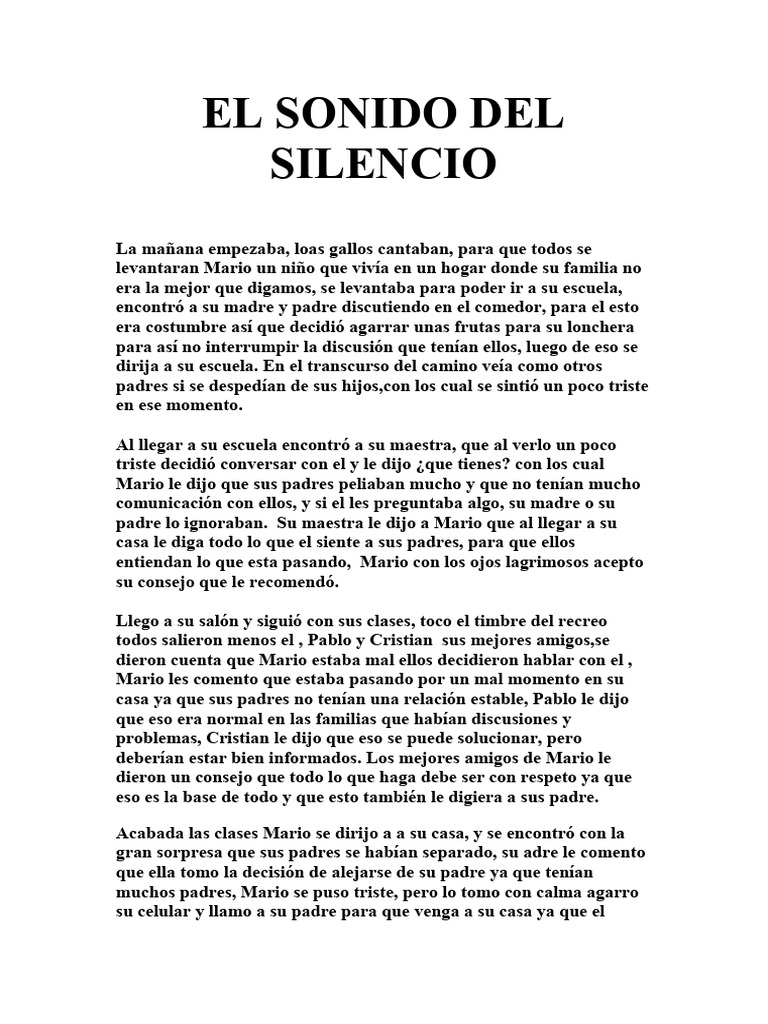 El Sonido Del Silencio Pdf