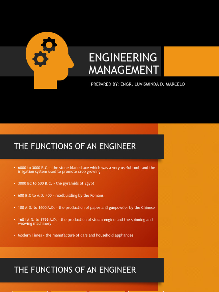 Lecture 1 Engineering Management | PDF | Engineer | Engineering