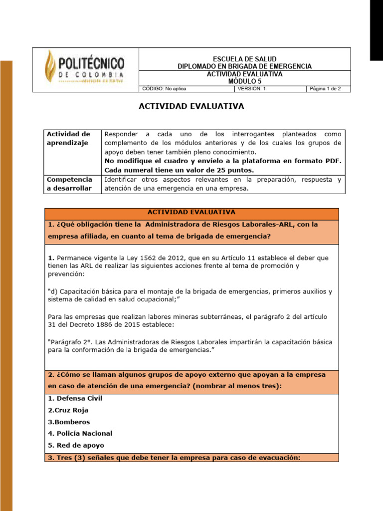 Actividad Evaluativa M5 | PDF