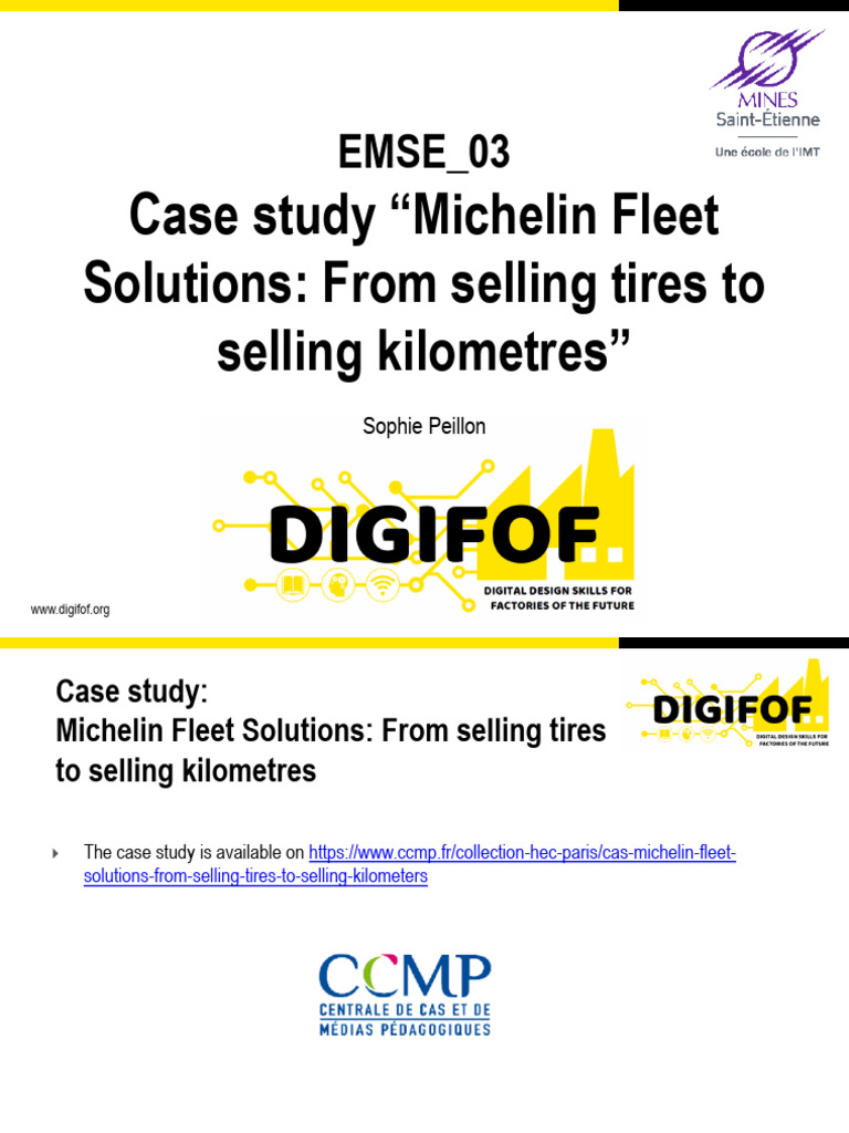 Emse 03 - Pss Business Model Michelin Case Study | PDF | Business Model | Market (Economics)