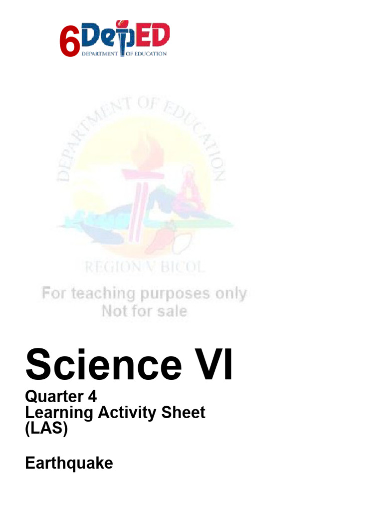 Science6 Q4L1Earthquakes | PDF | Earthquakes | Geological Hazards