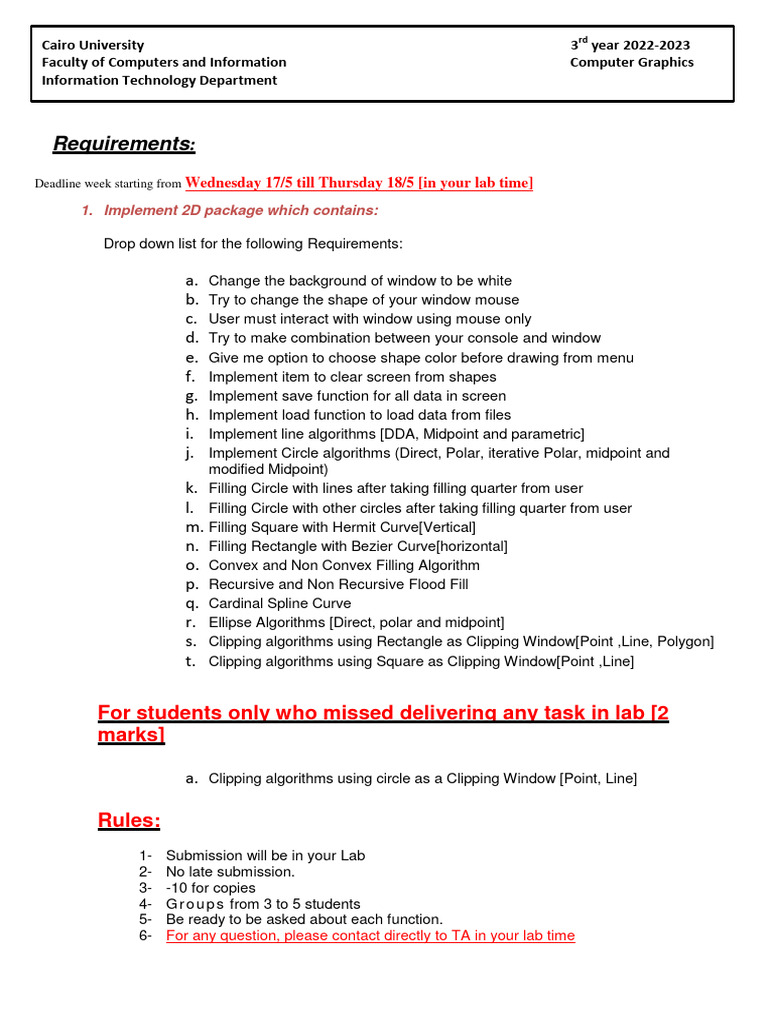 2023 ComputerGraphic Project | PDF | Shape | Computing
