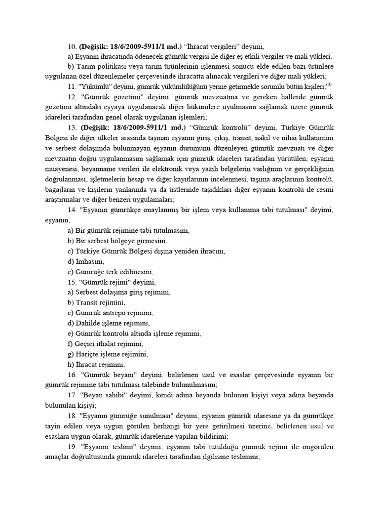 Gumruk Kanunu | PDF Gumruk Kanunu | PDF