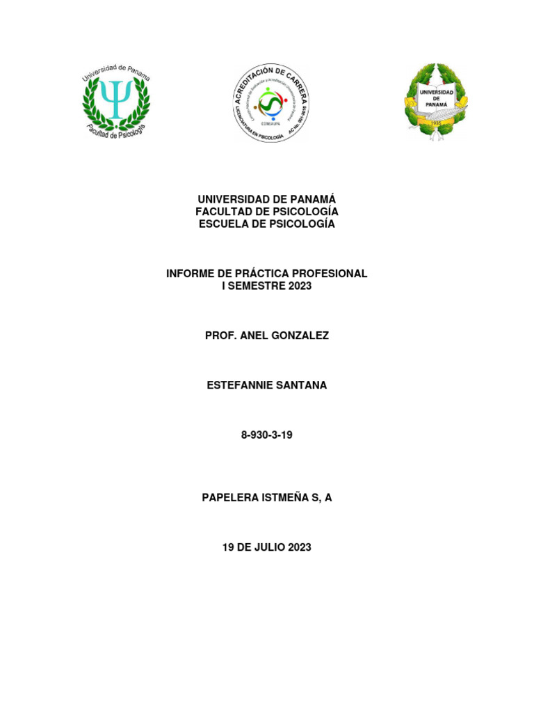 Informe Práctica Profesional (Primer semestre 2023) | PDF | Business | Sicología