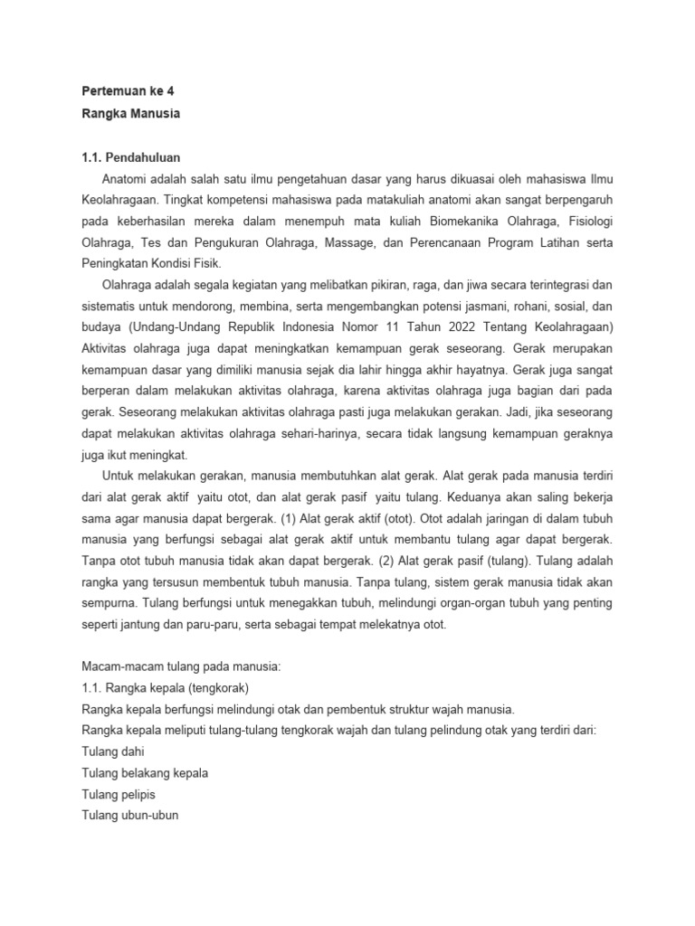 Alat Gerak Pada Manusia Terdiri Dari Alat Gerak Aktif | PDF | Kesehatan ...