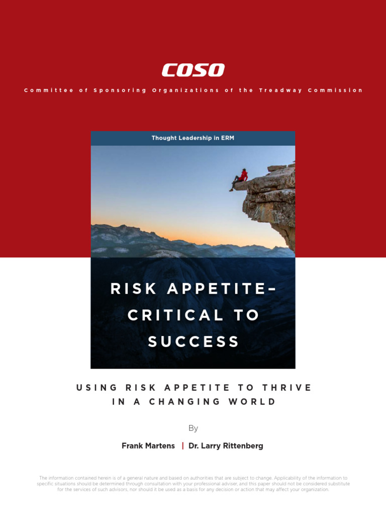 Risk Appetite - Critical To Success | PDF | Risk | Risk Management