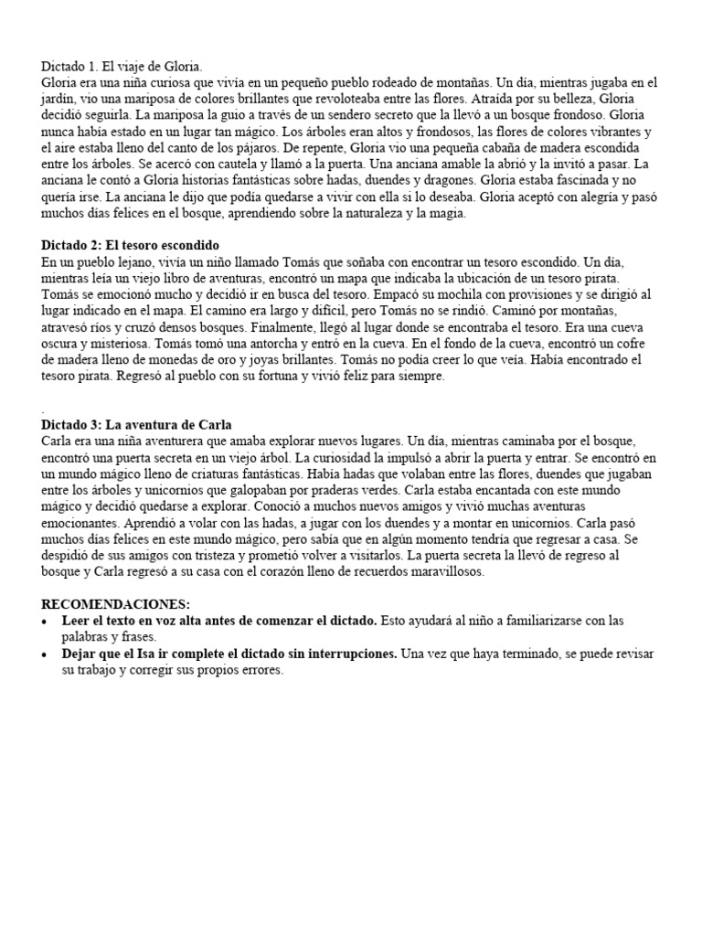 Dictados para Isair | PDF