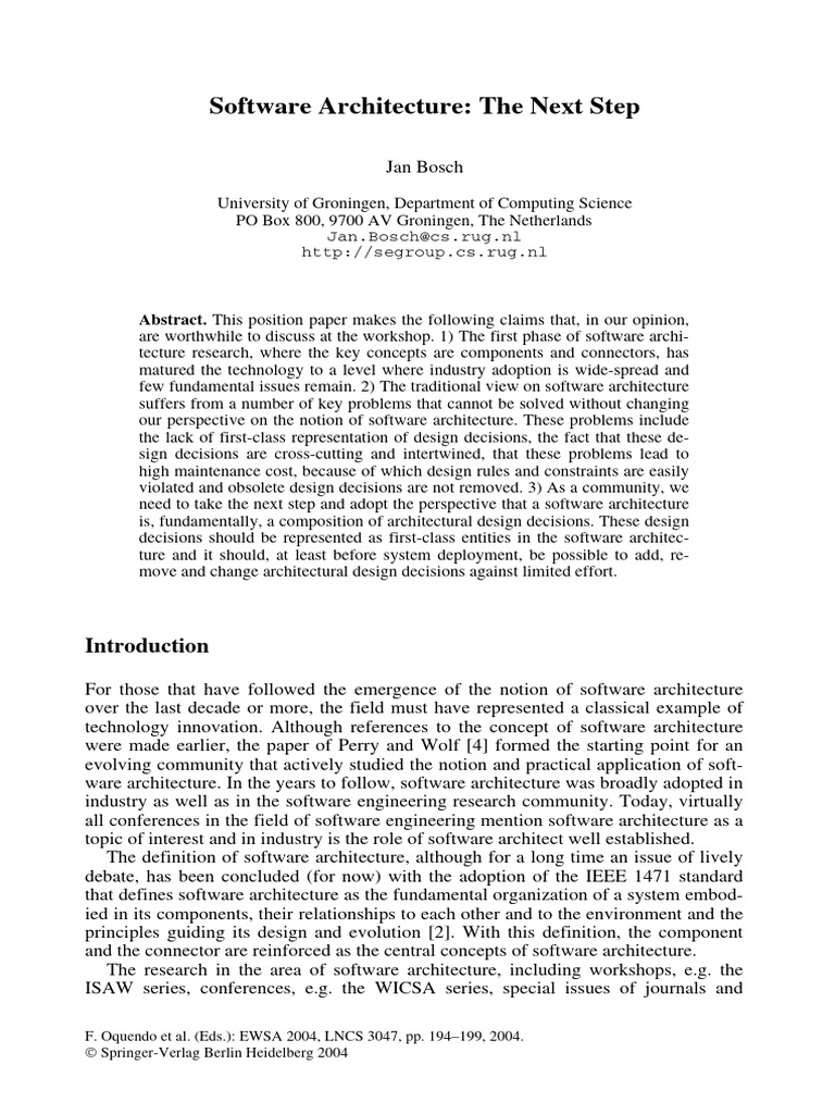 Lectura 3 b | PDF | Software Architecture | System