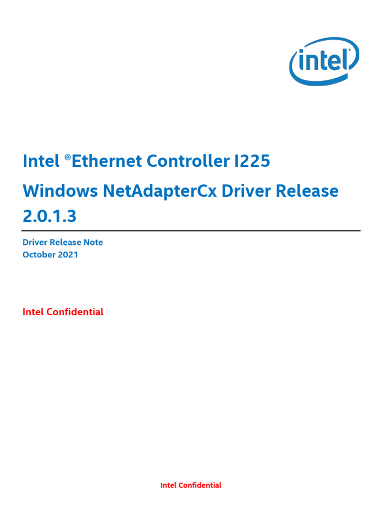 Intel®Ethernet Controller I225-Windows-NetAdapterCx-Driver-Release ...