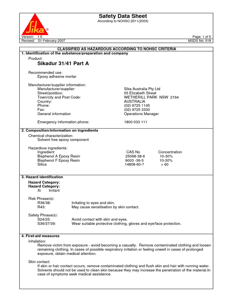 Patiki Eye Safety Data Sheet | PDF | Dangerous Goods | Personal ...