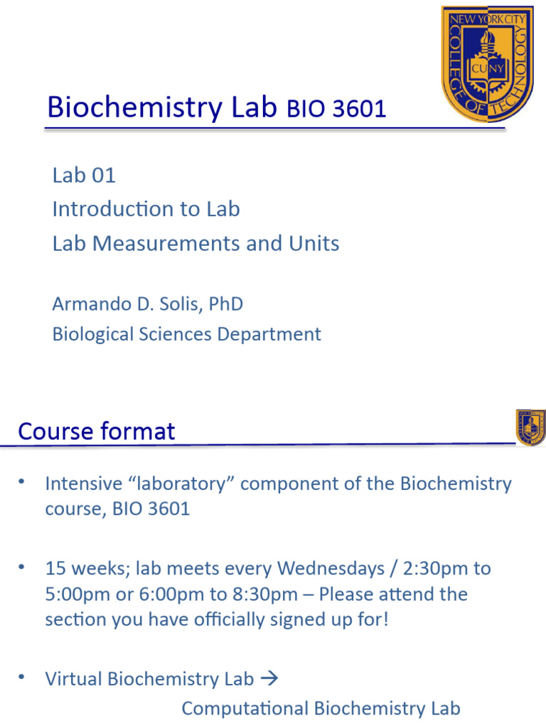 LAB 01 - Introduction To Lab Measurements and Units | PDF ...