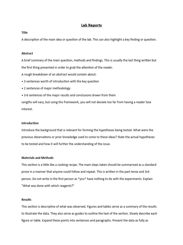 How To Write LabReport | Download Free PDF | Citation | Knowledge