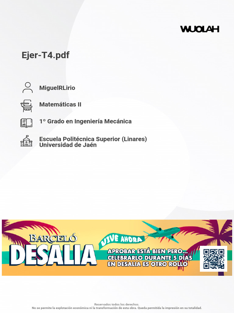 Wuolah Free Ejer T4 | PDF | Science | Matemáticas